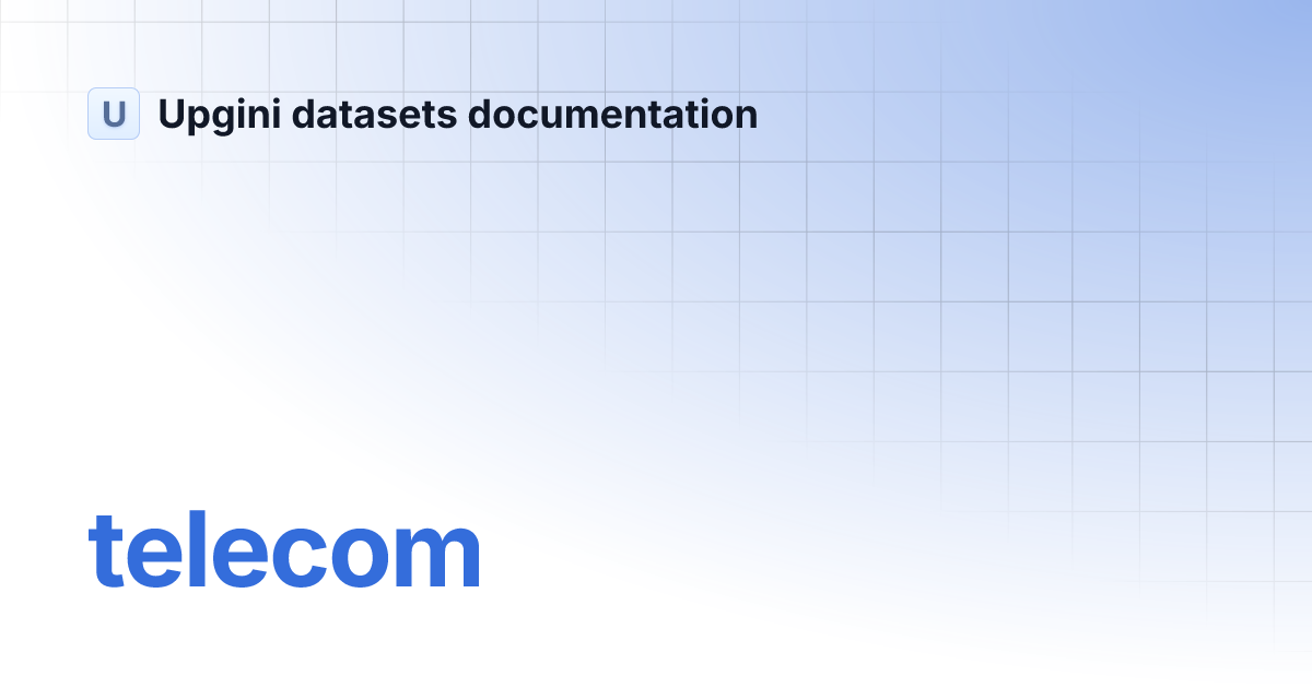 telecom | Upgini datasets documentation